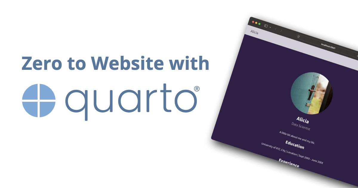 Zero to Website with Quarto – Zero to Website with Quarto Workshop